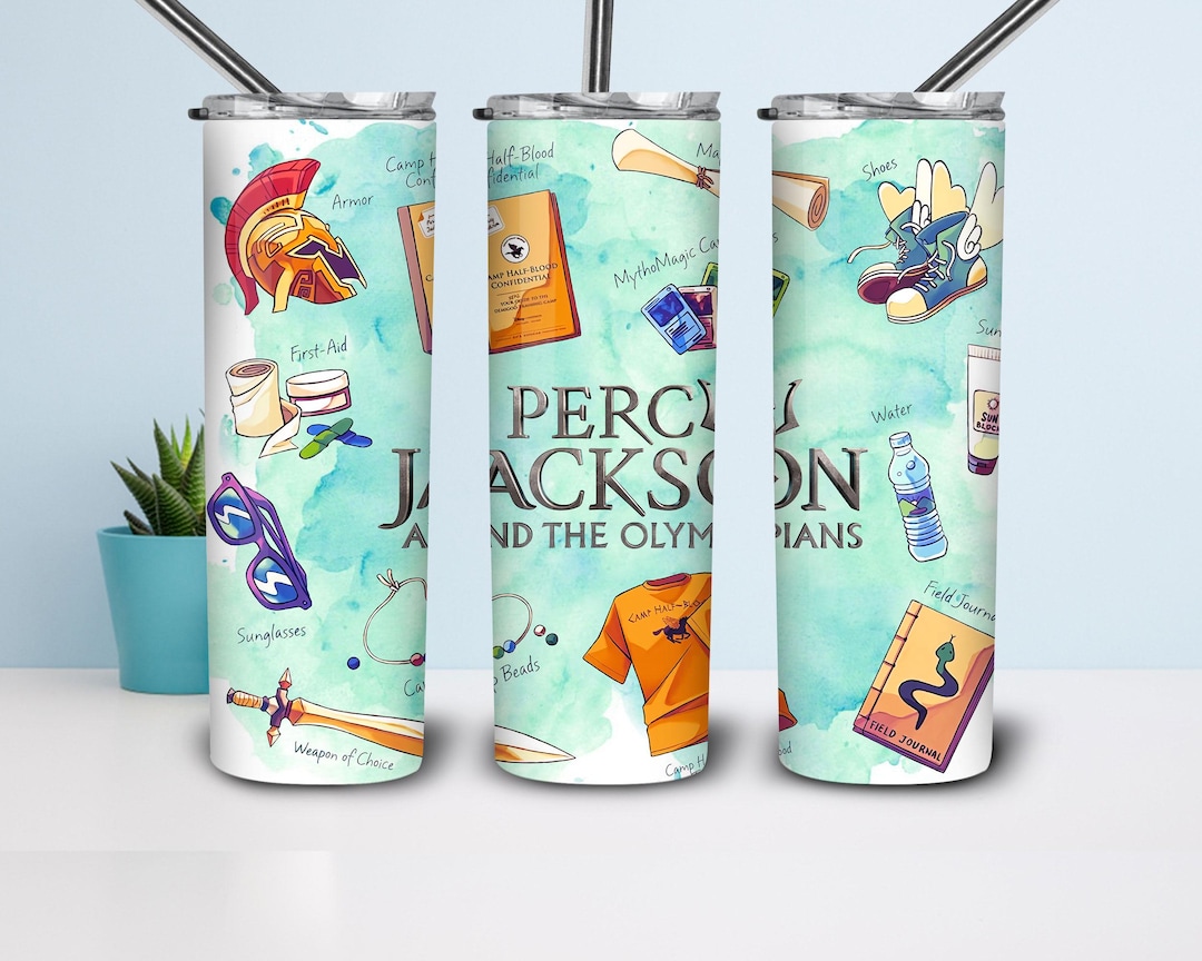 Percy Jackson and the Olympians Tumbler 20 Oz Skinny Tumbler Straight ...