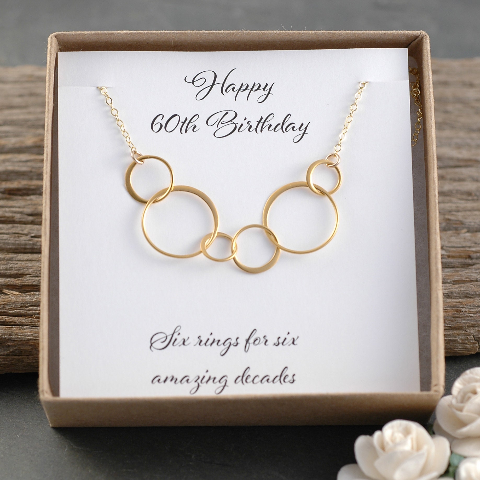 BRACELET 60th Birthday Gift Six Rings for 6 Amazing - Etsy