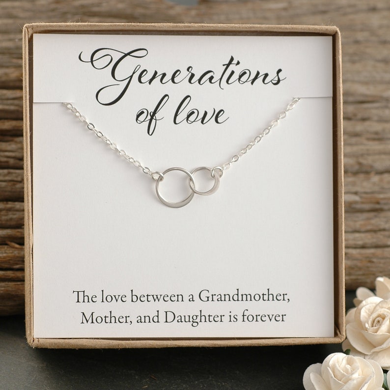 Generations Necklace Sterling Silver Necklace Grandmother | Etsy