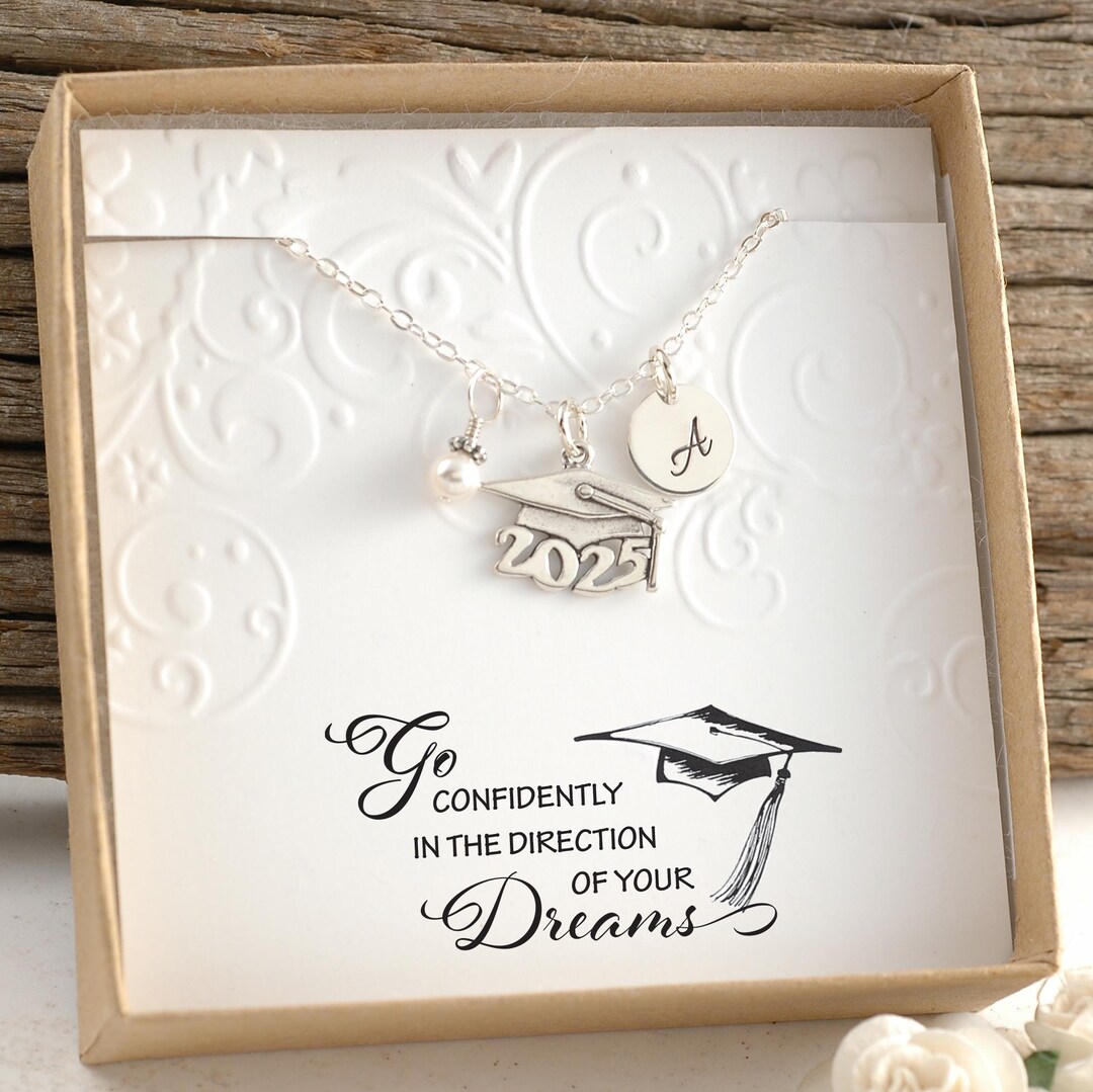 2025 Graduation Necklace - Sterling Silver - Name Bar, 2025 Graduation ...