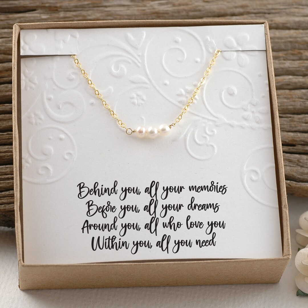 Gold Pearl Necklace - 2026 Graduation Gift - 14K Gold Filled - Etsy