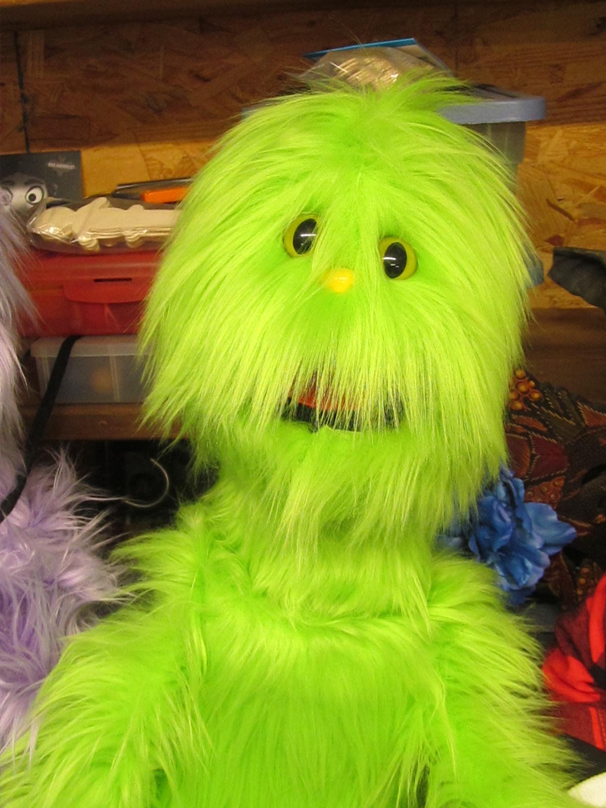 Bright Green Monster Puppet - Etsy
