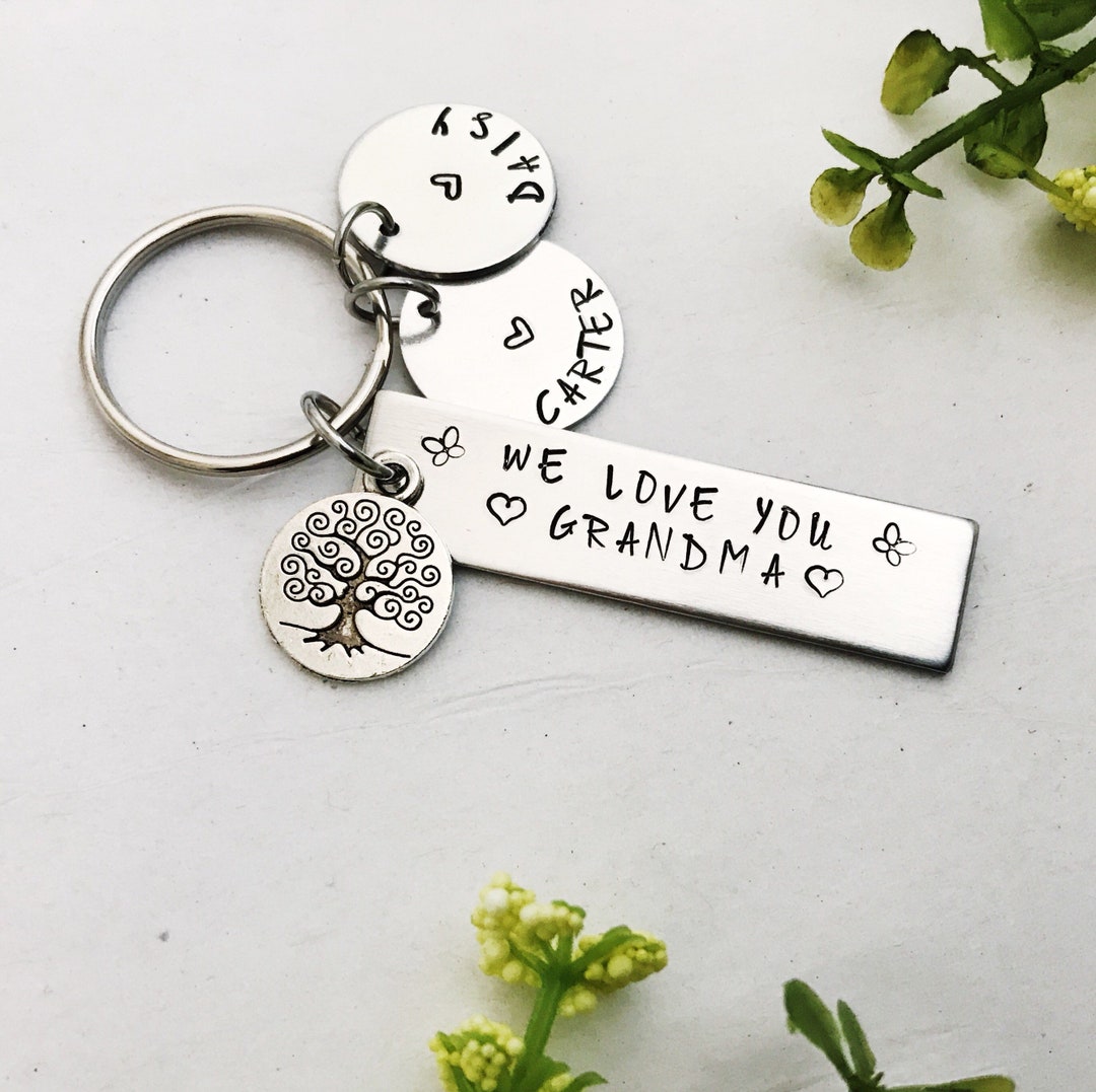 Grandma Keychain With Names Mothers Day Gift for Great - Etsy