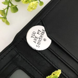 You Are My Sunshine Pocket Coin Token, Back to School Gift for Daughter ...