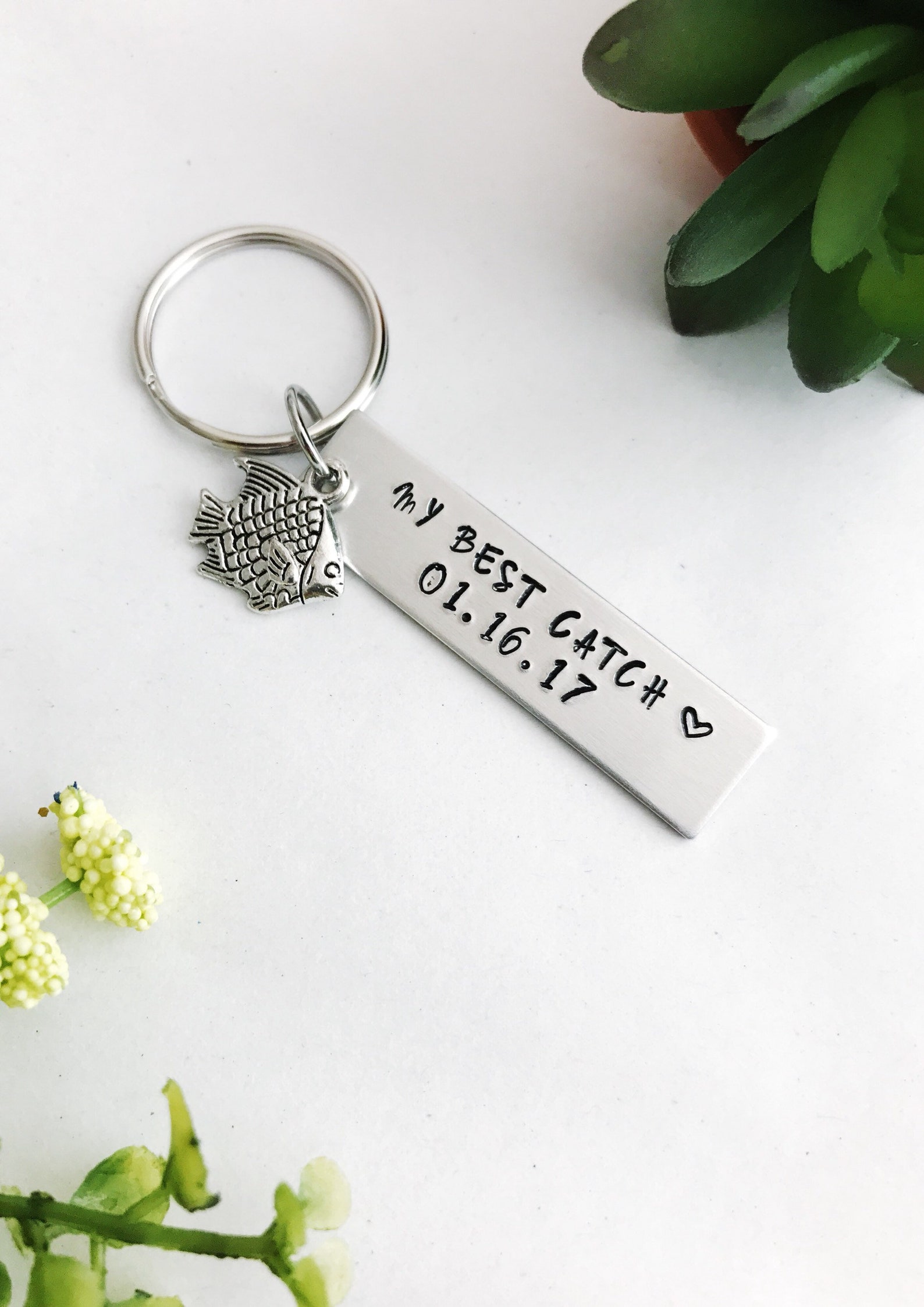 Fishing Gifts for Men Boyfriend Husband, My Best Catch Keychain ...