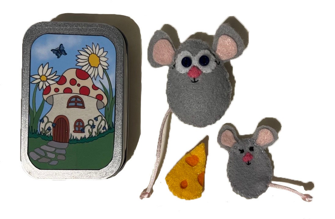 Felt Mouse and Baby Mouse Tin Play Set PDF Pattern Altoid Box Travel ...
