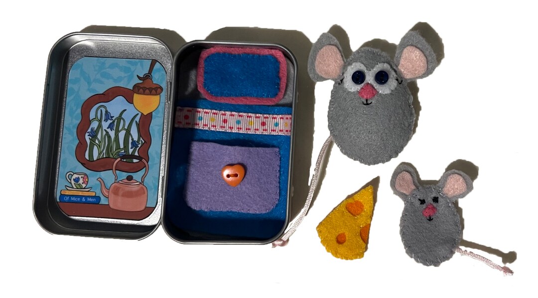 Felt Mouse and Baby Mouse Tin Play Set PDF Pattern Altoid Box Travel ...