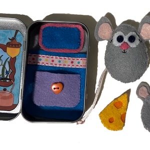 Felt Mouse and Baby Mouse Tin Play Set PDF Pattern Altoid Box Travel ...