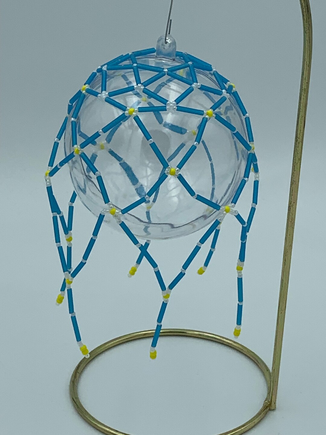 Sky Colors Seed Bead Cobweb Christmas Ornament Cover - Etsy