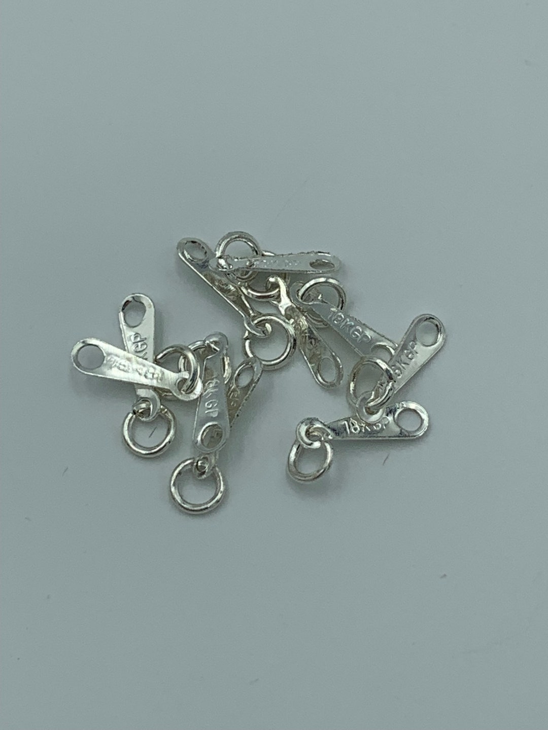 10 4mm Silver Plated Tabs - Etsy