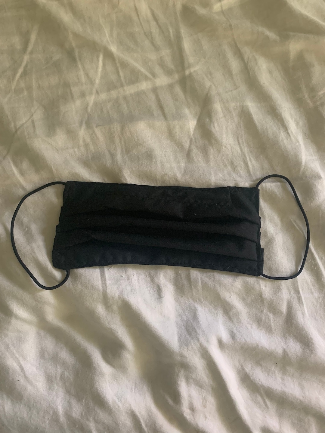Black Double Ply Cotton/nylon Face Mask With Nose Clip - Etsy