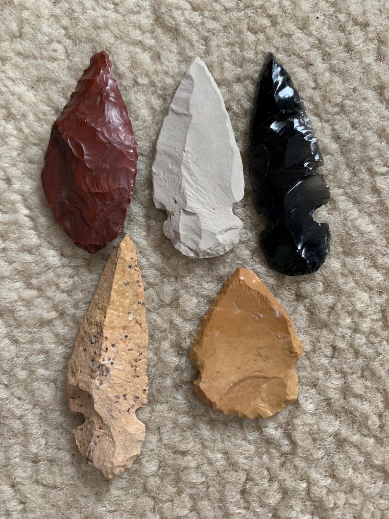 5 Vintage Arrowheads - Etsy