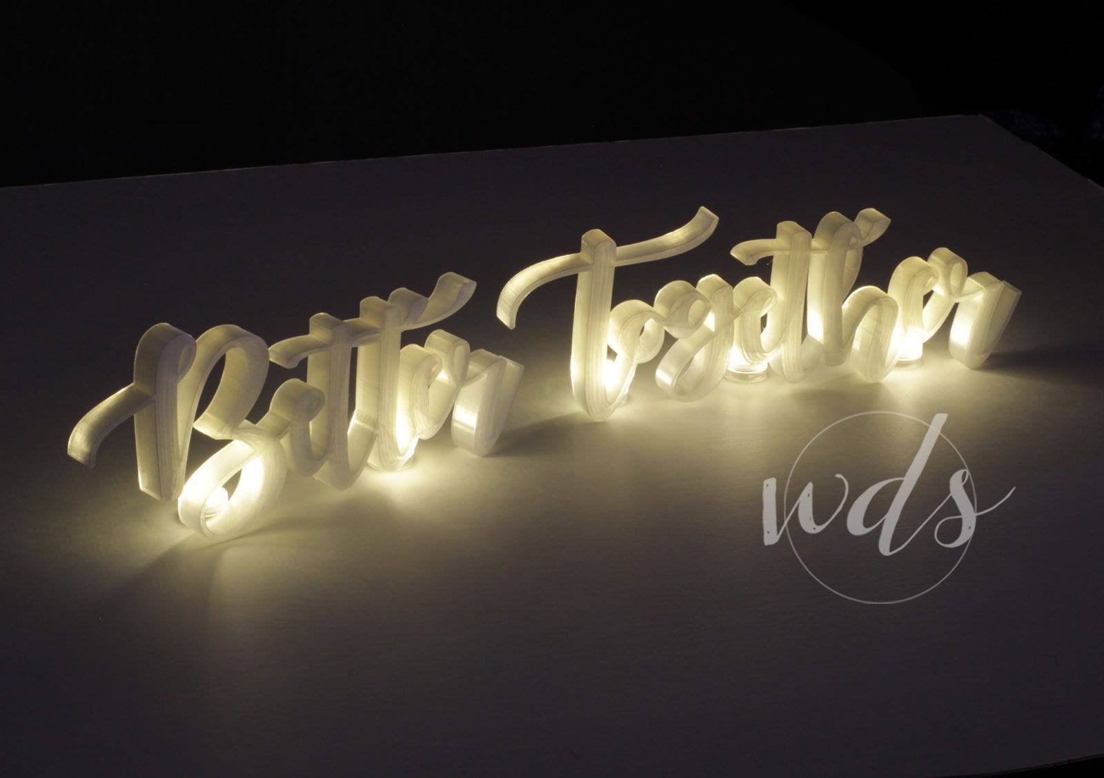 Better Together Lighted Sign 5", W/led TEALIGHTS, Sweetheart Table ...