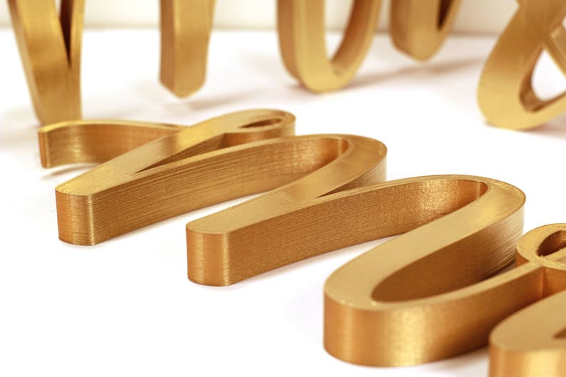 Dr and Mrs Sign 5in. Gold Metallic Vintage Script Sweetheart | Etsy