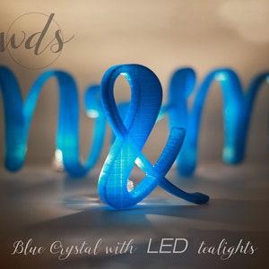 Mr & Mrs Sign Light up 5in. W/ 3 LED Tealights, Sweetheart Table ...