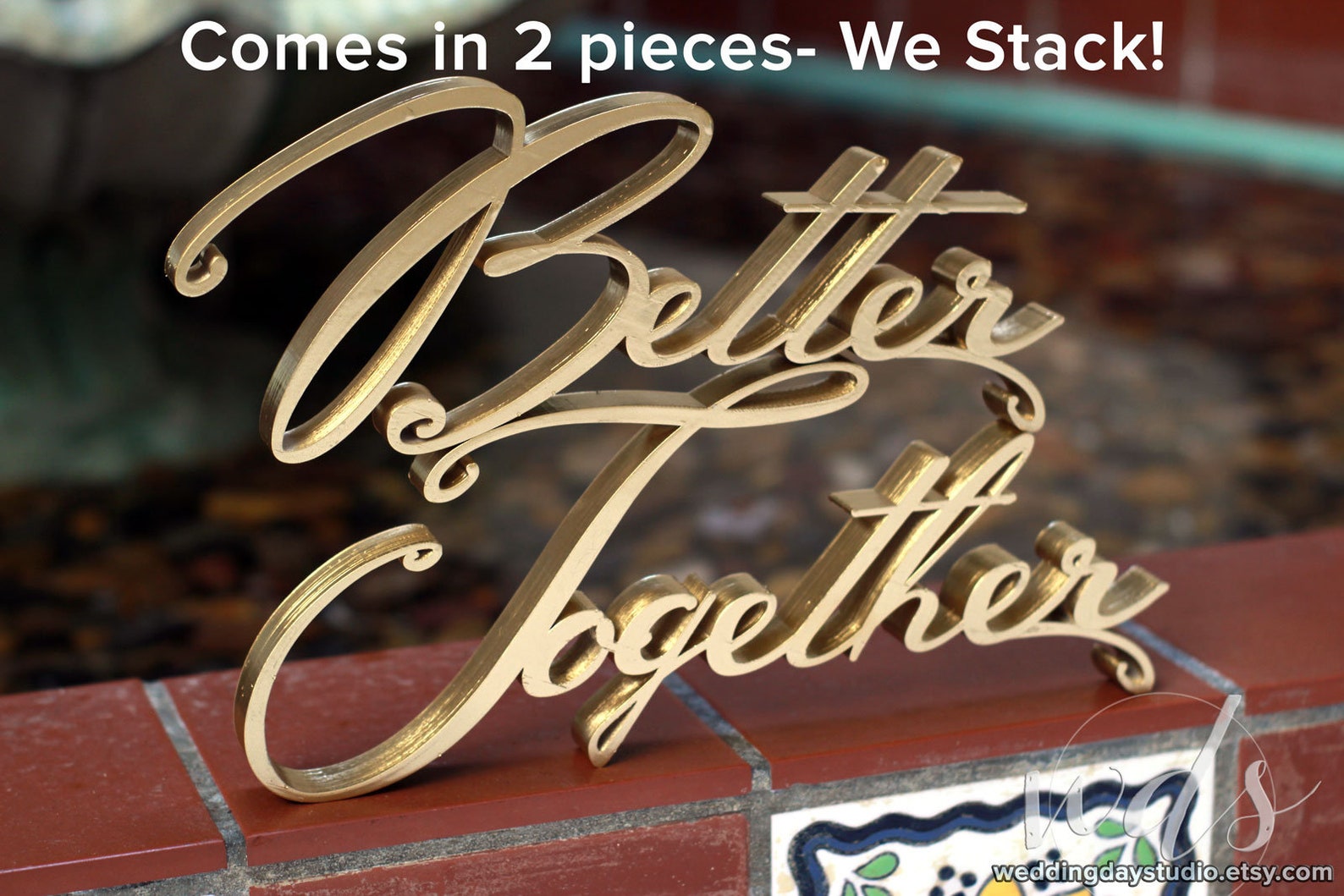 Better Together Sign 5", Sweetheart Table Decoration, Wedding ...