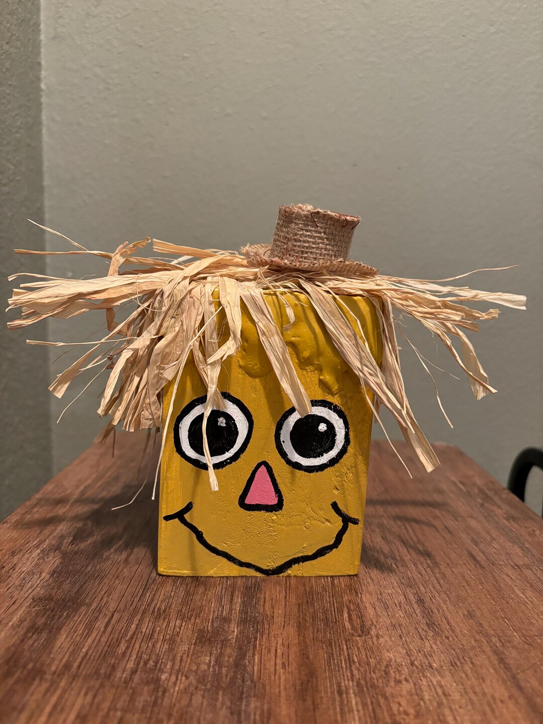 Wooden Scarecrow Block - Etsy