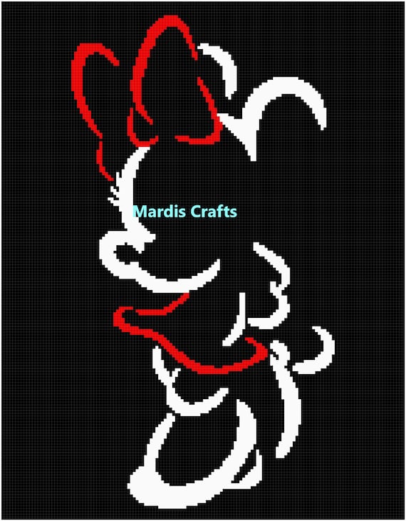 Minnie Mouse Crochet Graphghan Chart | Etsy