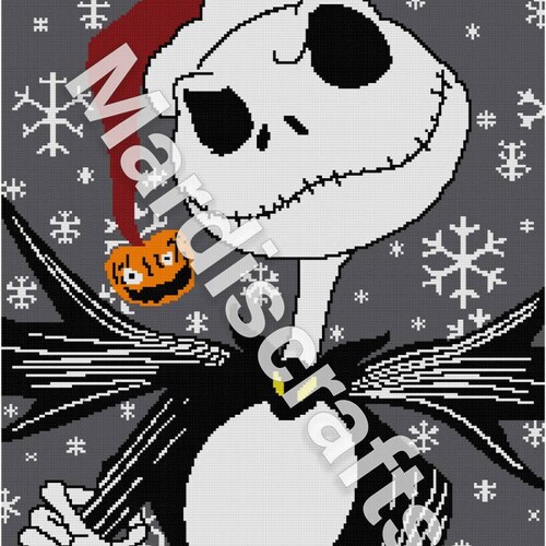 Crochet Graph / Pattern Jack Skellington 200 X 250 - Etsy