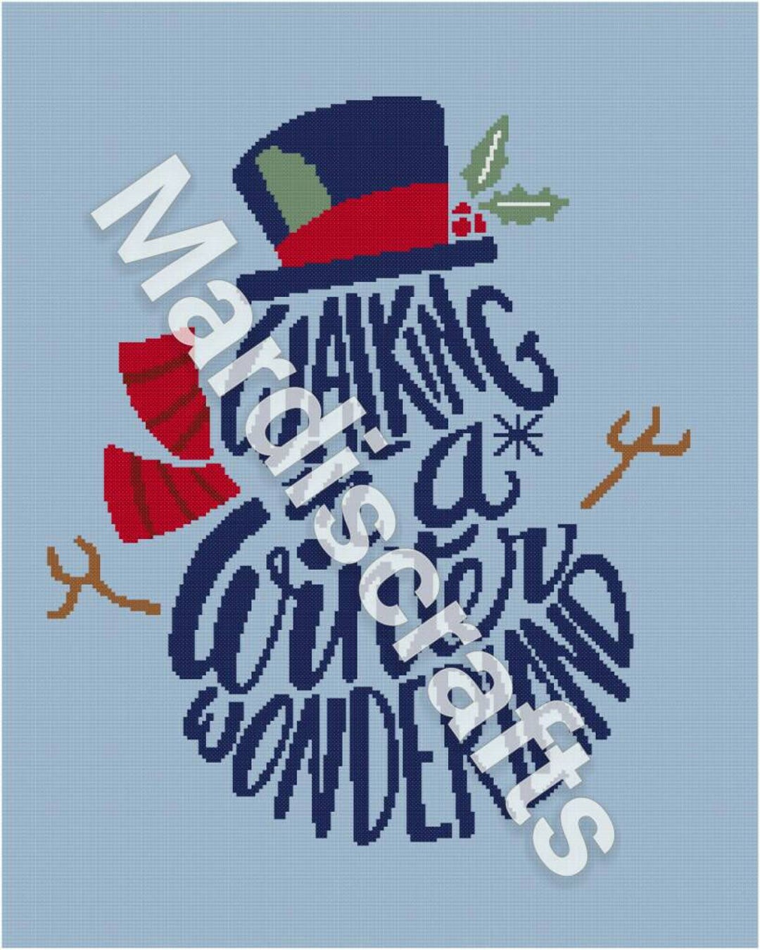 Crochet Pattern / Graph Walking in the Winter Wonderland 200 X - Etsy
