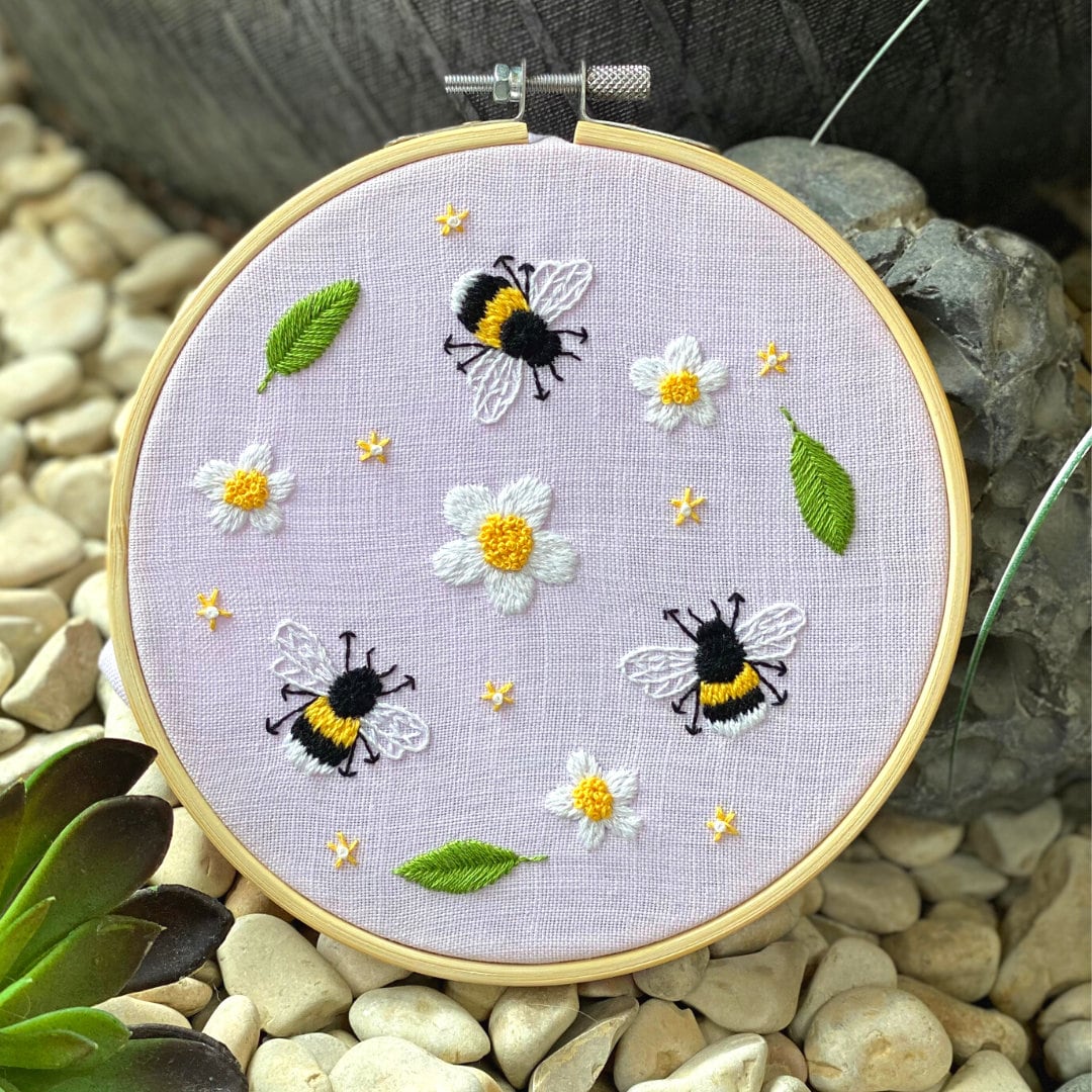 Bumble Bee Embroidery Kit: DIY Hand Embroidery Set - Etsy
