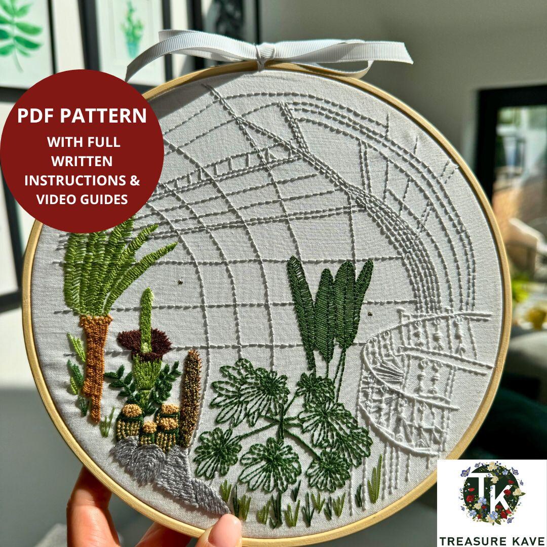 Kew Gardens PDF Embroidery Pattern With Videos, PDF Downloadable ...