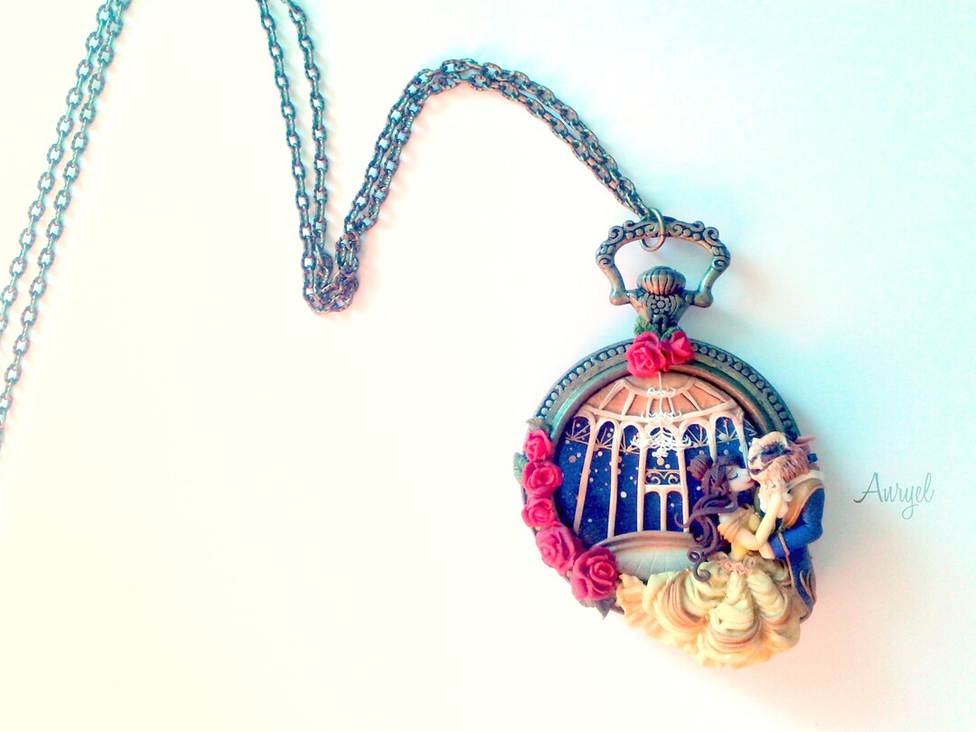 The Beauty and the Beast Cameo Necklace the Ballroom - Etsy
