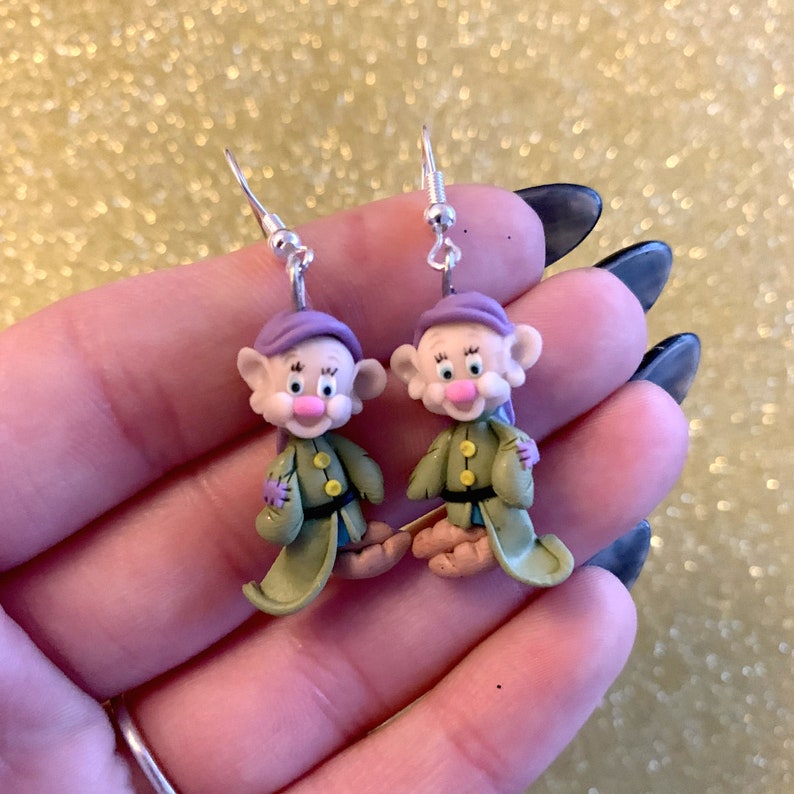 The Seven Dwarfs Dwarves Grumpy Snow-white FAN ART Earrings - Etsy