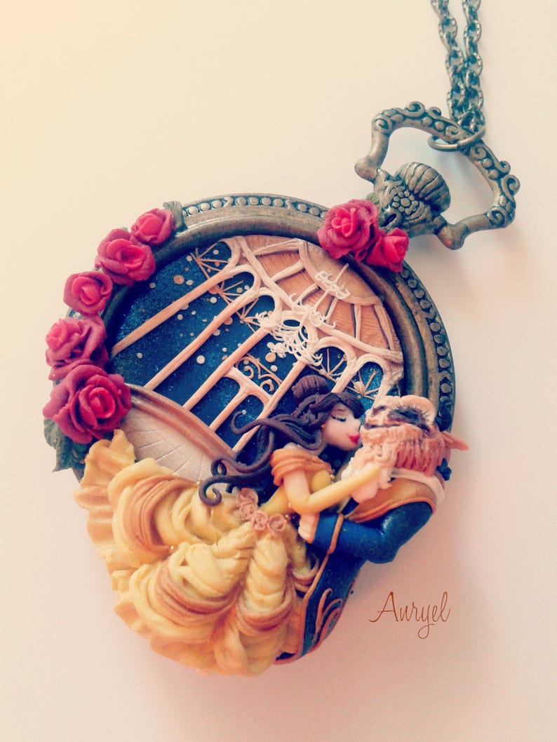 The Beauty and the Beast Cameo Necklace the Ballroom - Etsy