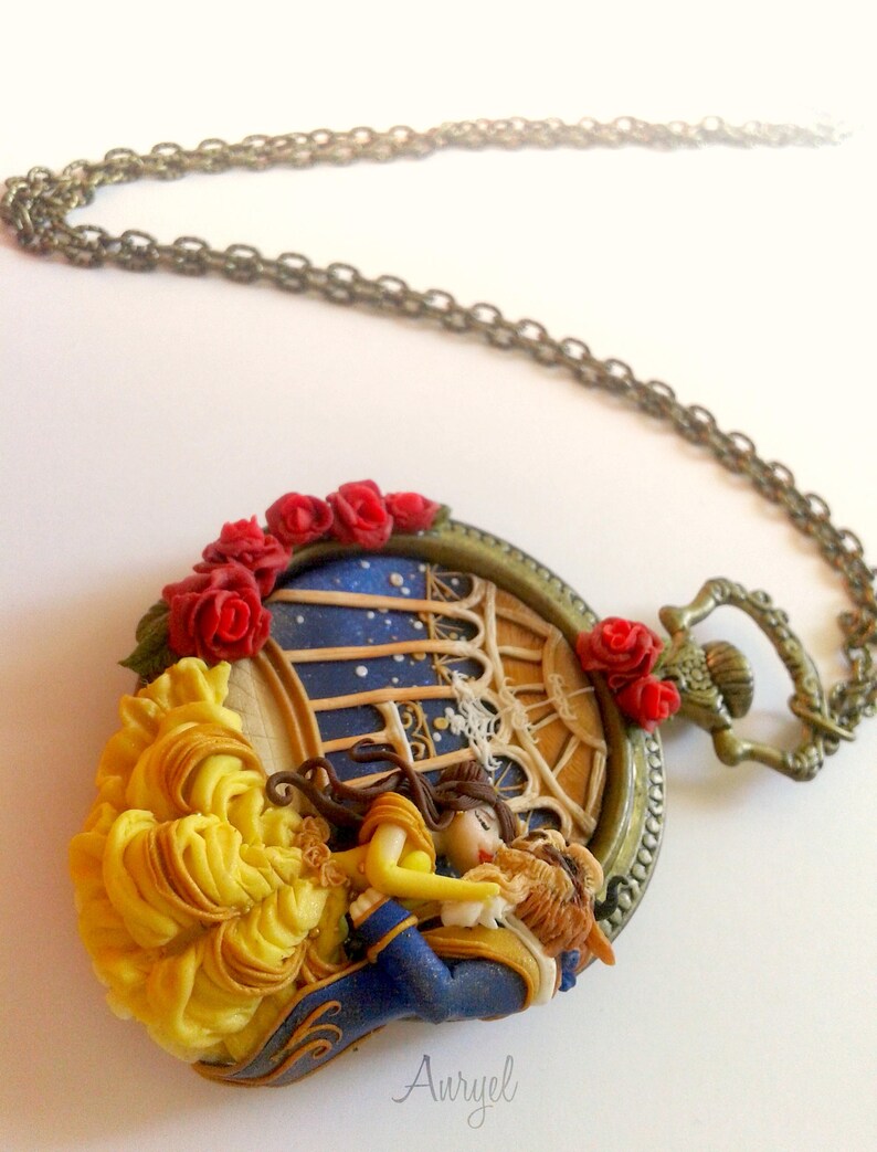 The Beauty and the Beast Cameo Necklace the Ballroom - Etsy