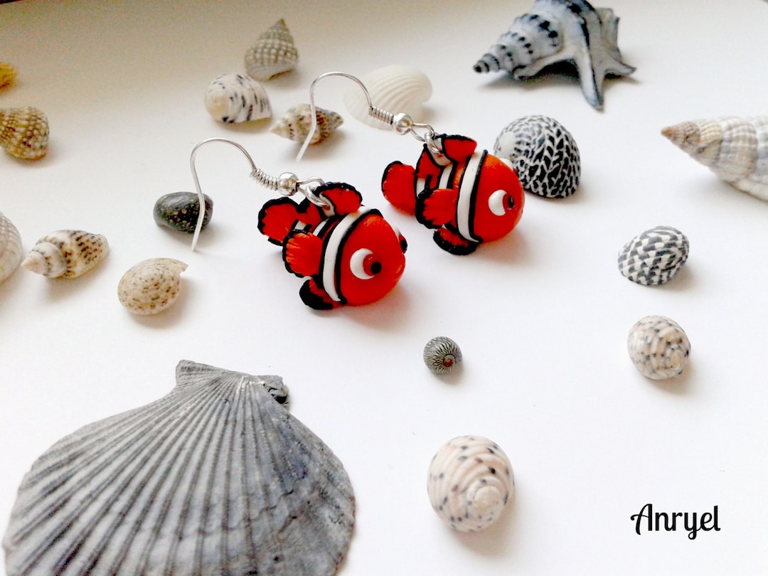 Earrings Nemo Earrings Finding Nemo FAN ART Finding Nemo Handmade Fimo ...