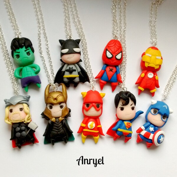 Superhero Necklace - Etsy