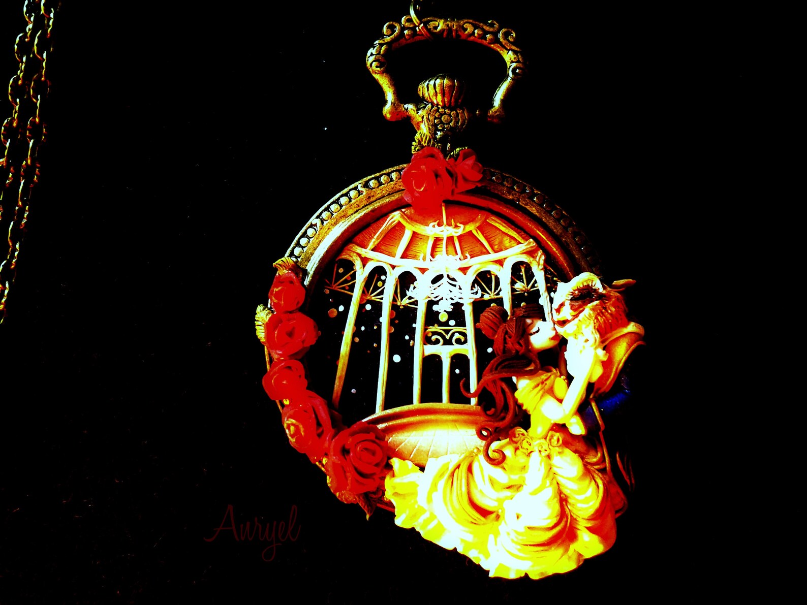 The Beauty and the Beast Cameo Necklace the Ballroom - Etsy