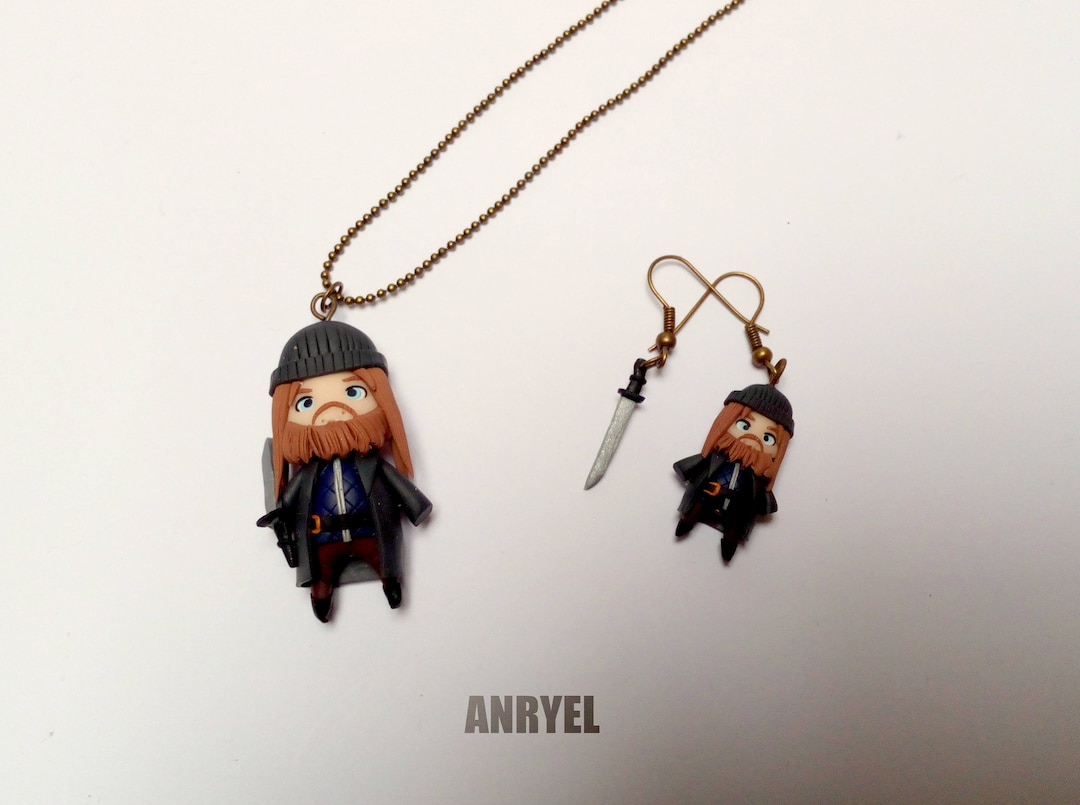 The Walking Dead FAN ART TWD Jesus Necklace, Keychain or Earrings ...