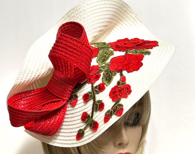 White Derby Fascinator, Horse Race Hat, Kentucky Derby Hat, Races ...