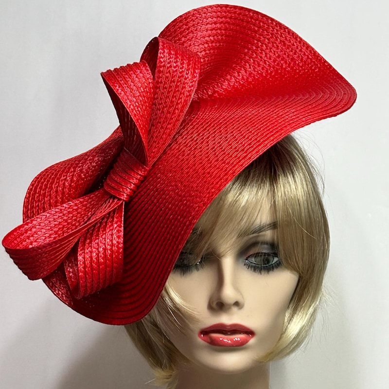 Red Fascinator - Etsy