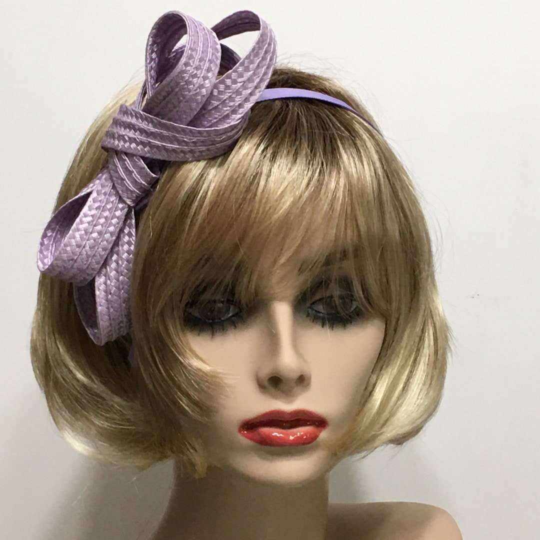 Lavender Bow Fascinator, Women's Bow Headband, Kentucky Derby Hat, Prom ...