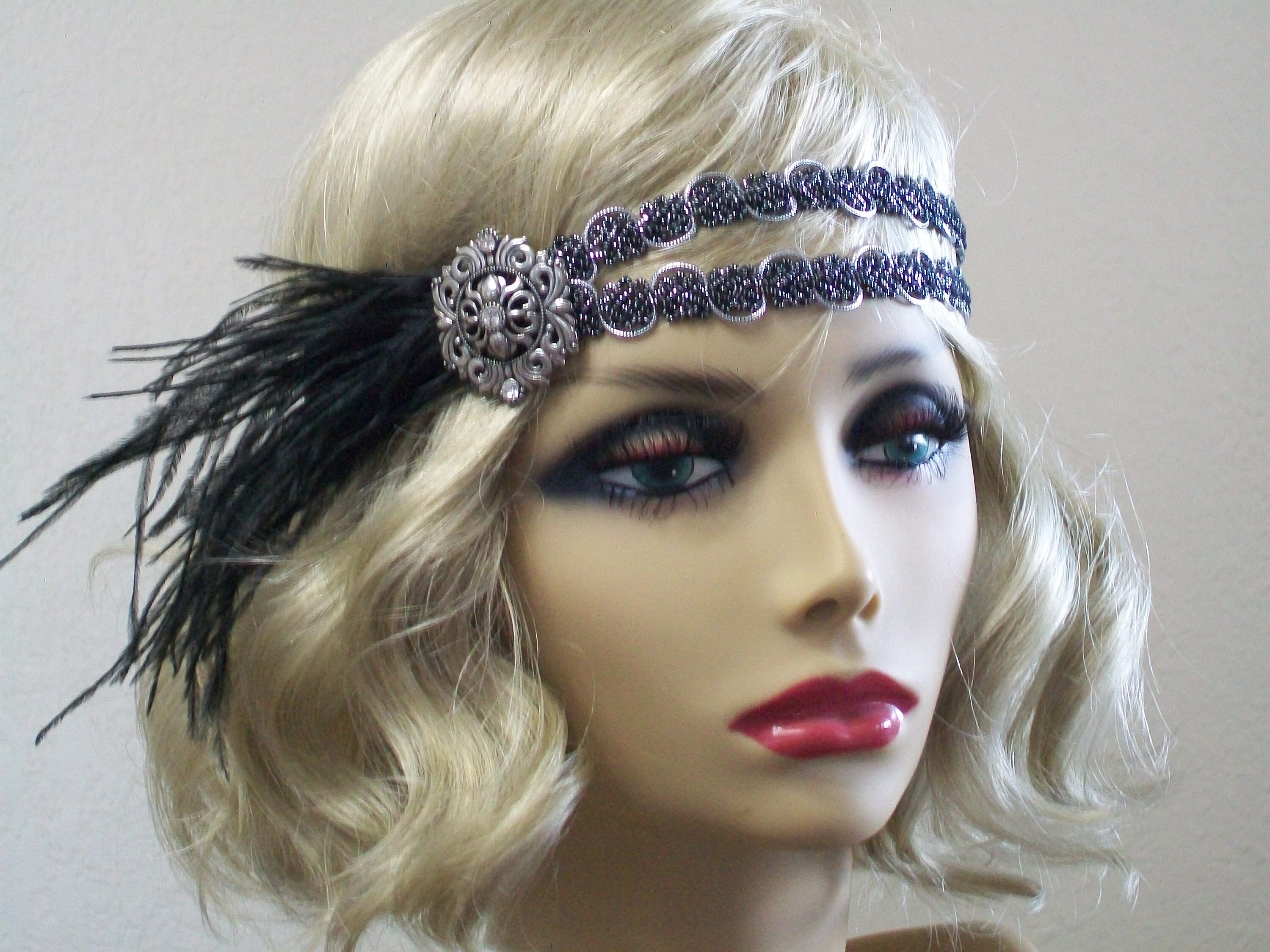 Bandeau des années 1920 bandeau Flapper coiffe des années - Etsy France