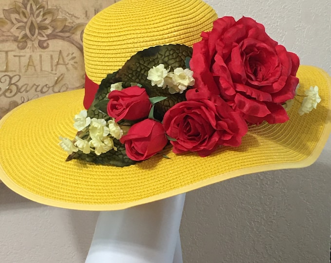 Breeders Cup Hat, Horse Race Hat, Kentucky Derby Hat, Red Rose Church ...