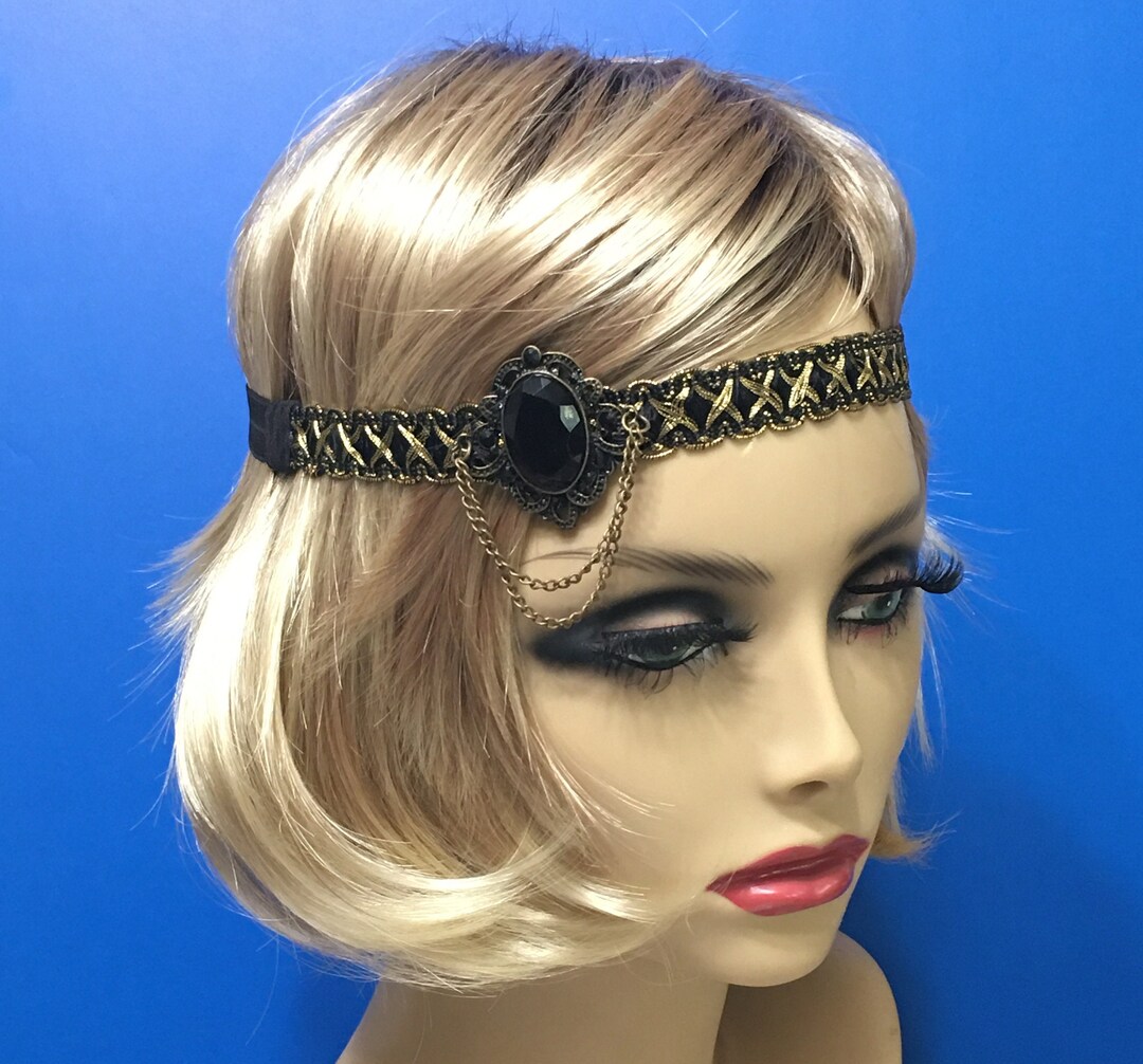 Flapper Headband Great Gatsby Headband 1920s Headpiece Downton Abbey
