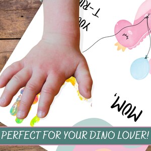 Printable Mother's Day Handprint Craft | Dinosaur-themed DIY Keepsake ...