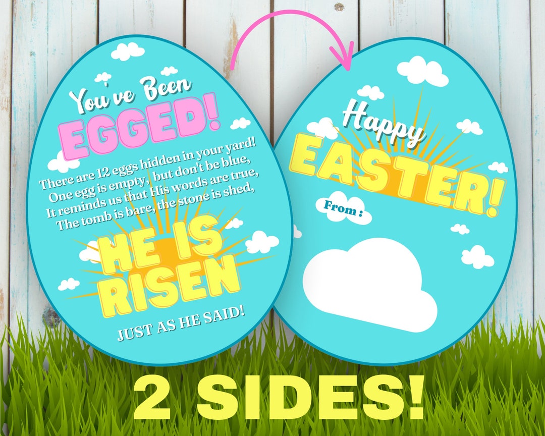 You've Been Egged Christian Easter Printable | Faith-based Easter Egg ...