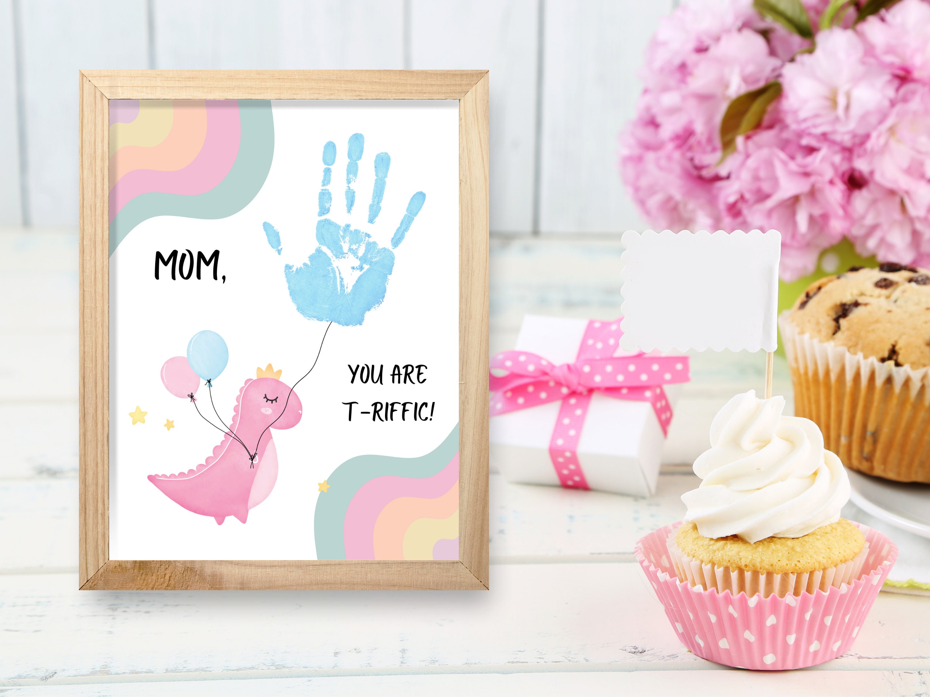 Printable Mother's Day Handprint Keepsake for Your Dinosaur Lover - Etsy