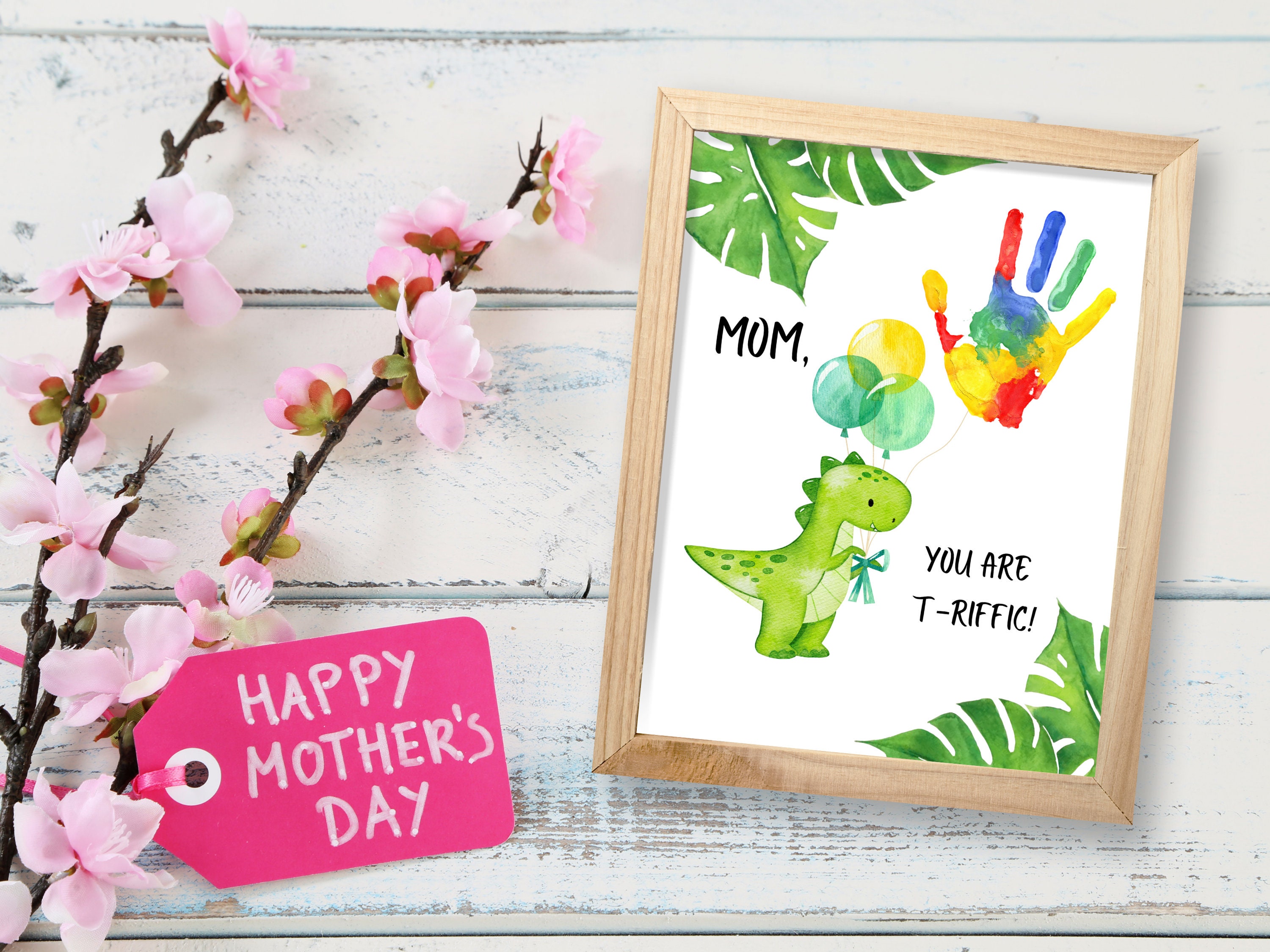 Printable Mother's Day Handprint Keepsake for Your Dinosaur Lover - Etsy