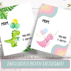 Printable Mother's Day Handprint Craft | Dinosaur-themed DIY Keepsake ...