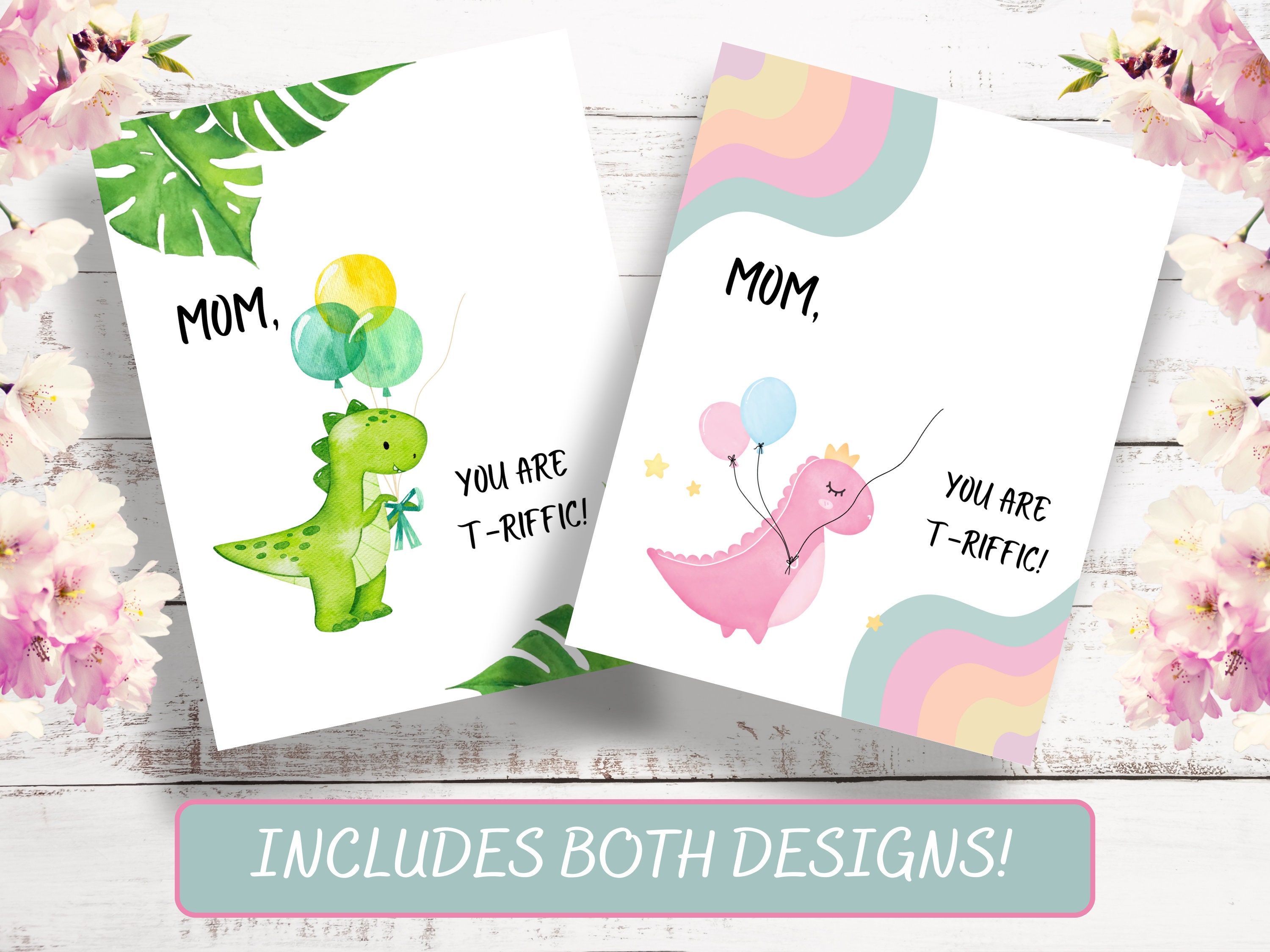 Printable Mother's Day Handprint Craft | Dinosaur-themed DIY Keepsake ...