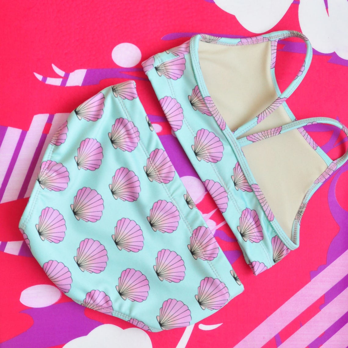 Girls Bikini Summer Shells. Toddler Bikini. Mermaid Swimwear - Etsy