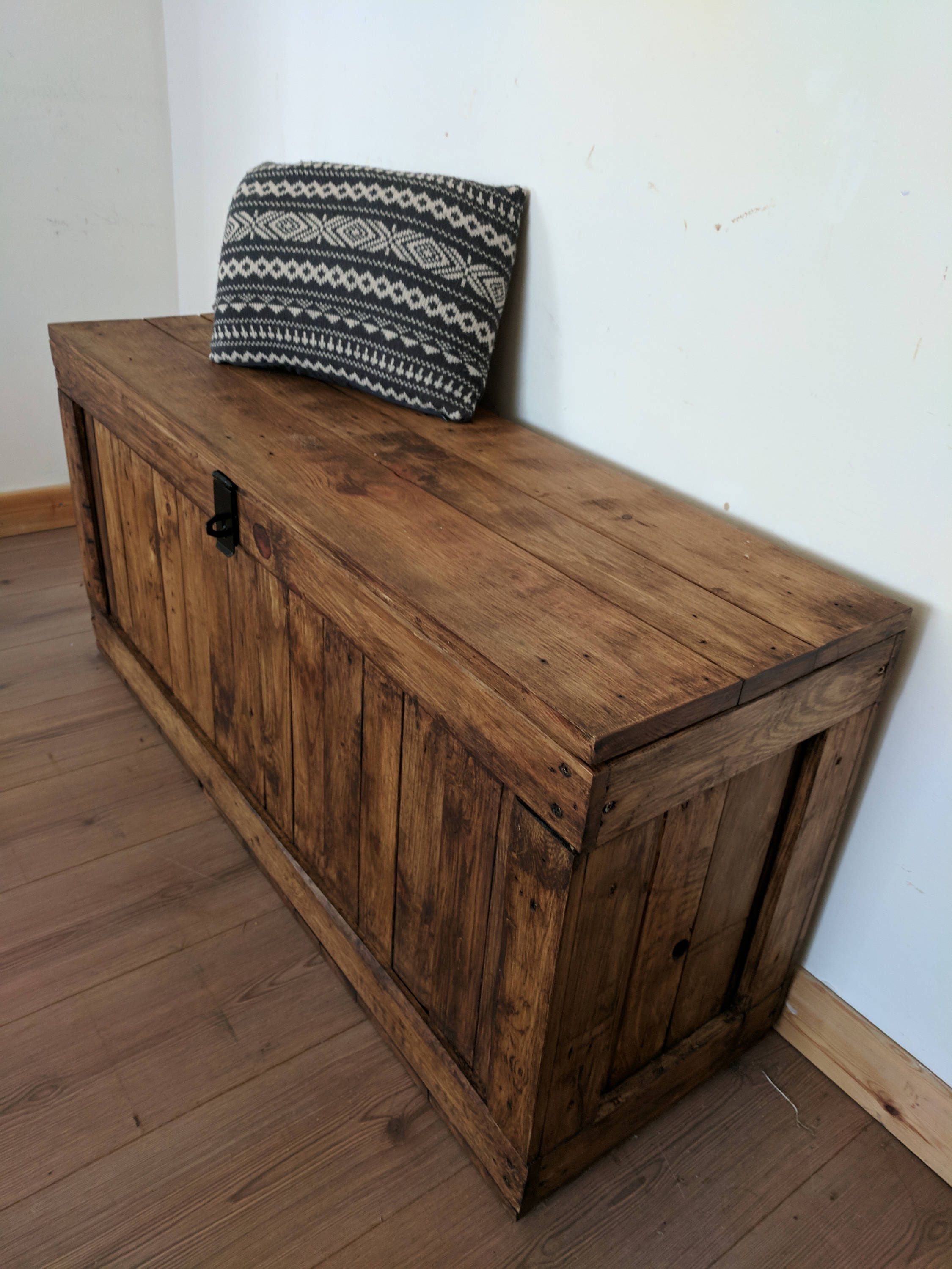 Rustic Wooden Storage Trunk Storage Chest Storage Bench | Etsy UK