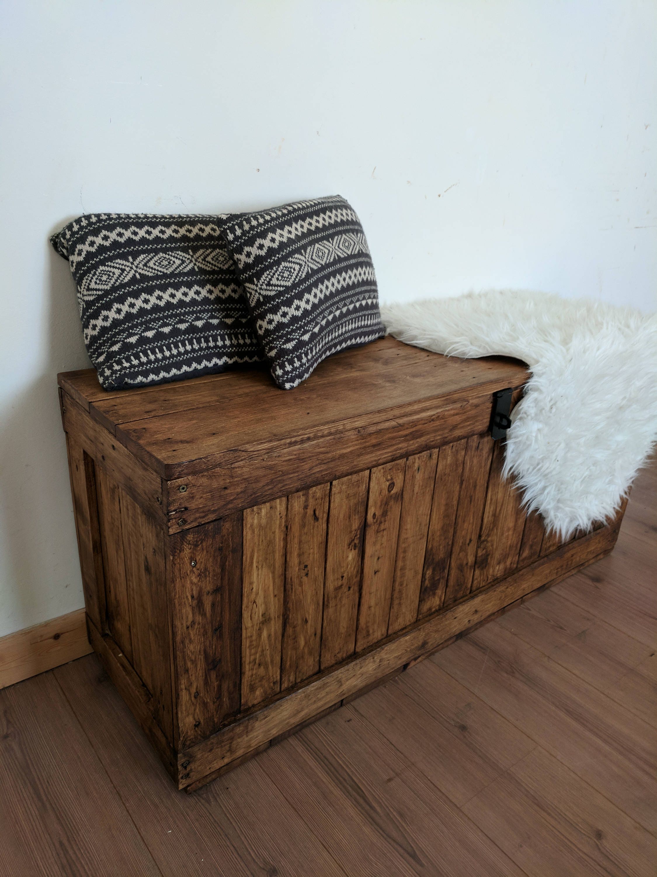 Rustic Wooden Storage Trunk Storage Chest Storage Bench - Etsy UK