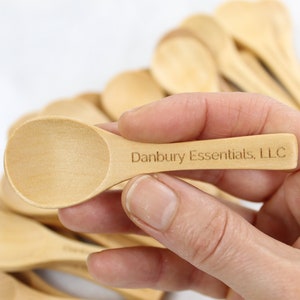 BULK CUSTOM Mini WOODEN Spoons 3 Inch | Tea Espresso Spice Scrub Spoon ...